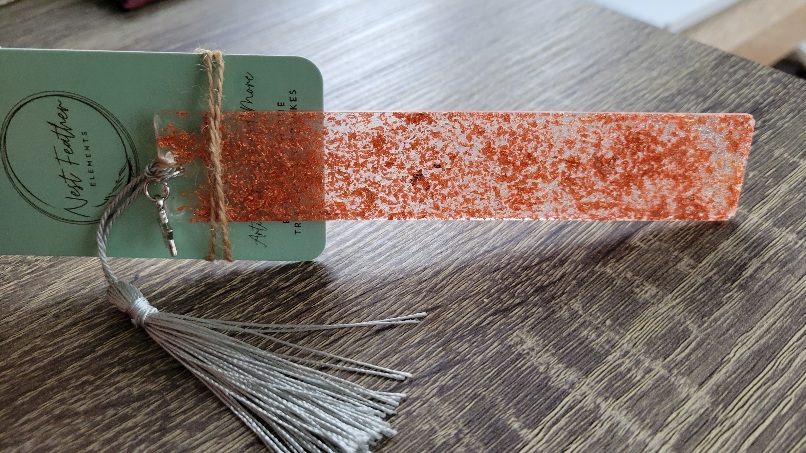 Rose Gold Foil Bookmark - Nest Feather Elements